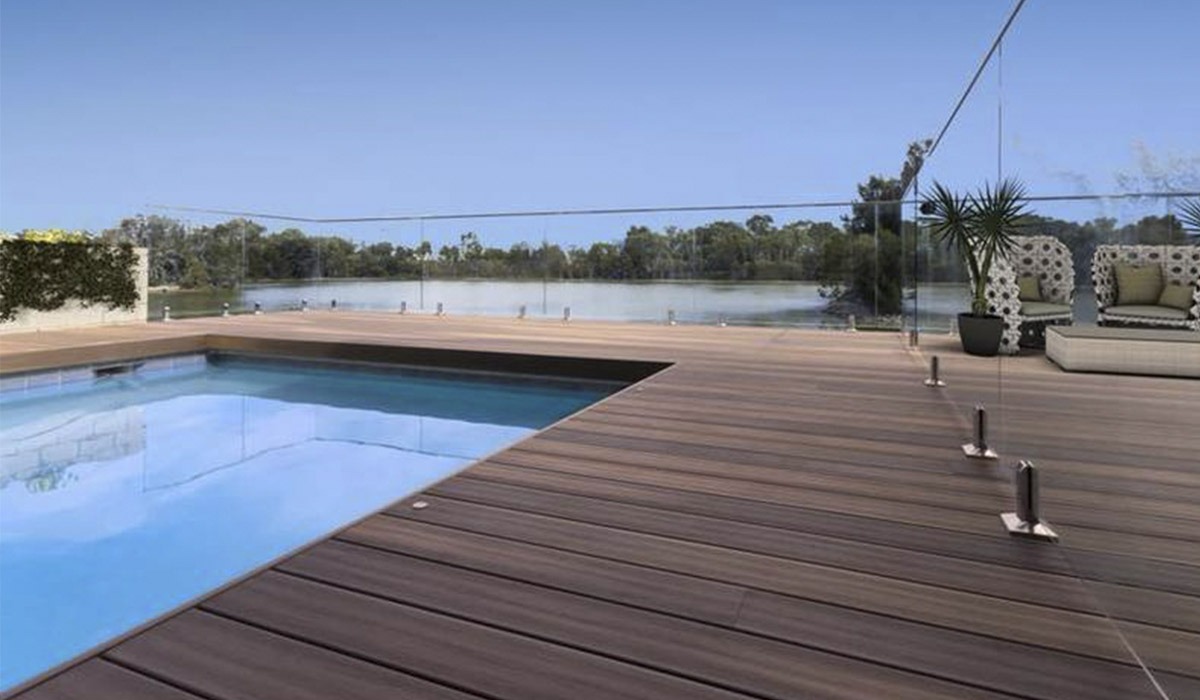 Piscinas De Madera Sobre El Suelo Piscina Exterior Con Efecto Madera.
